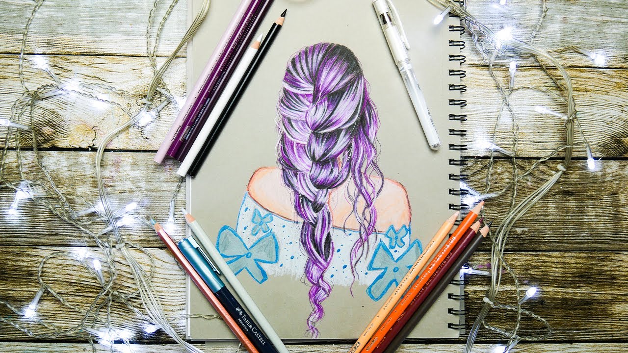 Tutorial usor CUM SA DESENEZI PAR / desen realistic explicat pas cu pas ...