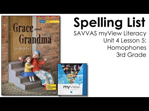 SAVVAS MyView Literacy Unit 4 Lesson 5 Spelling - 3rd Grade - YouTube