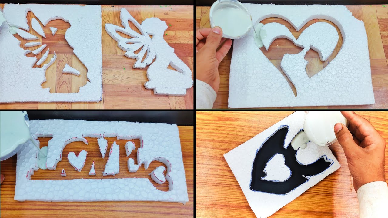 4 Easy White Cement craft ideas / Cement craft / Showpiece / home ...