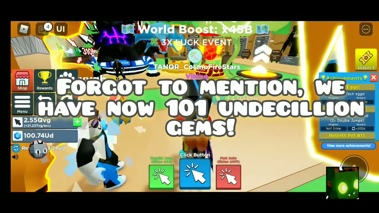 Getting 150UD Gems! (Roblox Clicker Simulator) - YouTube