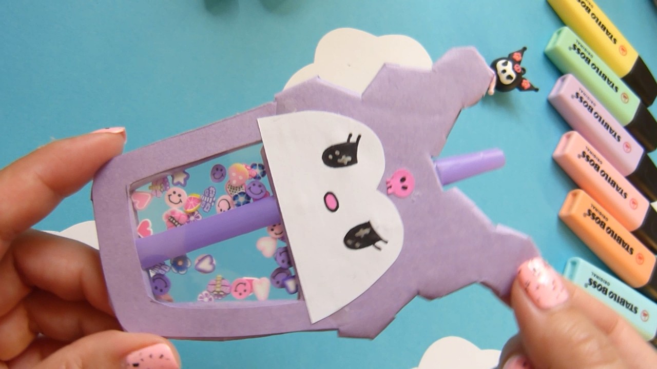 How to make Kuromi Boba tea | DIY Sanrio Boba craft - YouTube