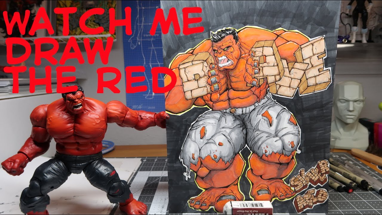 Come Hang out and Watch Me Draw The Red Hulk - YouTube
