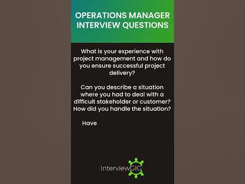 Top 10 Operations Manager Interview Questions #shorts # ...