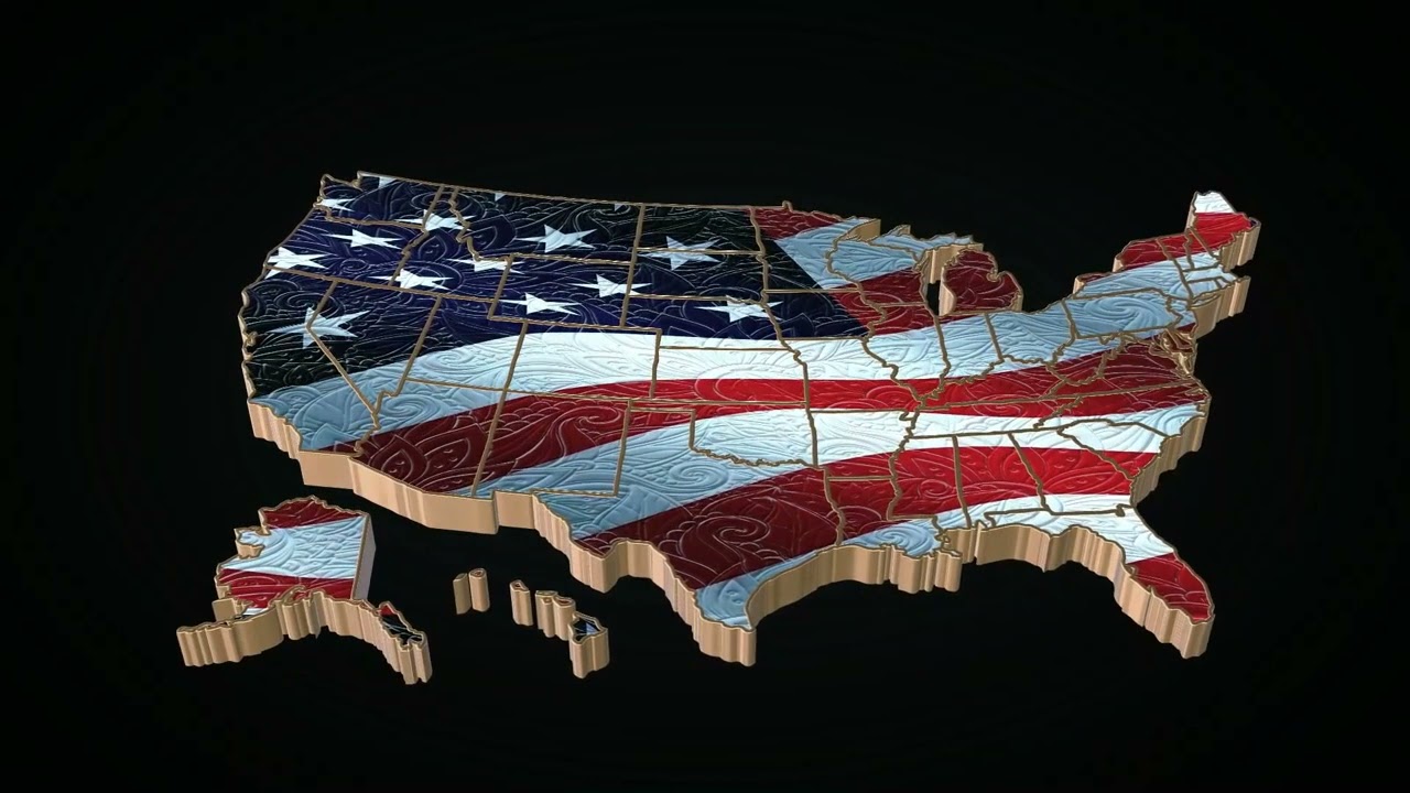 The United States of America Animated 3D Map - YouTube