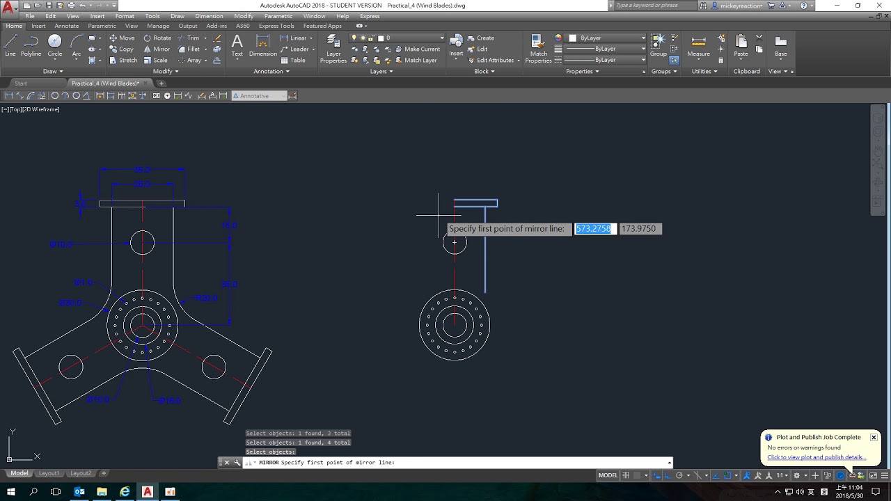 AutoCAD (2D) Wind Blades Part 1 - YouTube