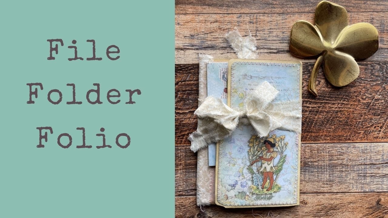 How to make a 5x7 folio journal from a file folder - YouTube