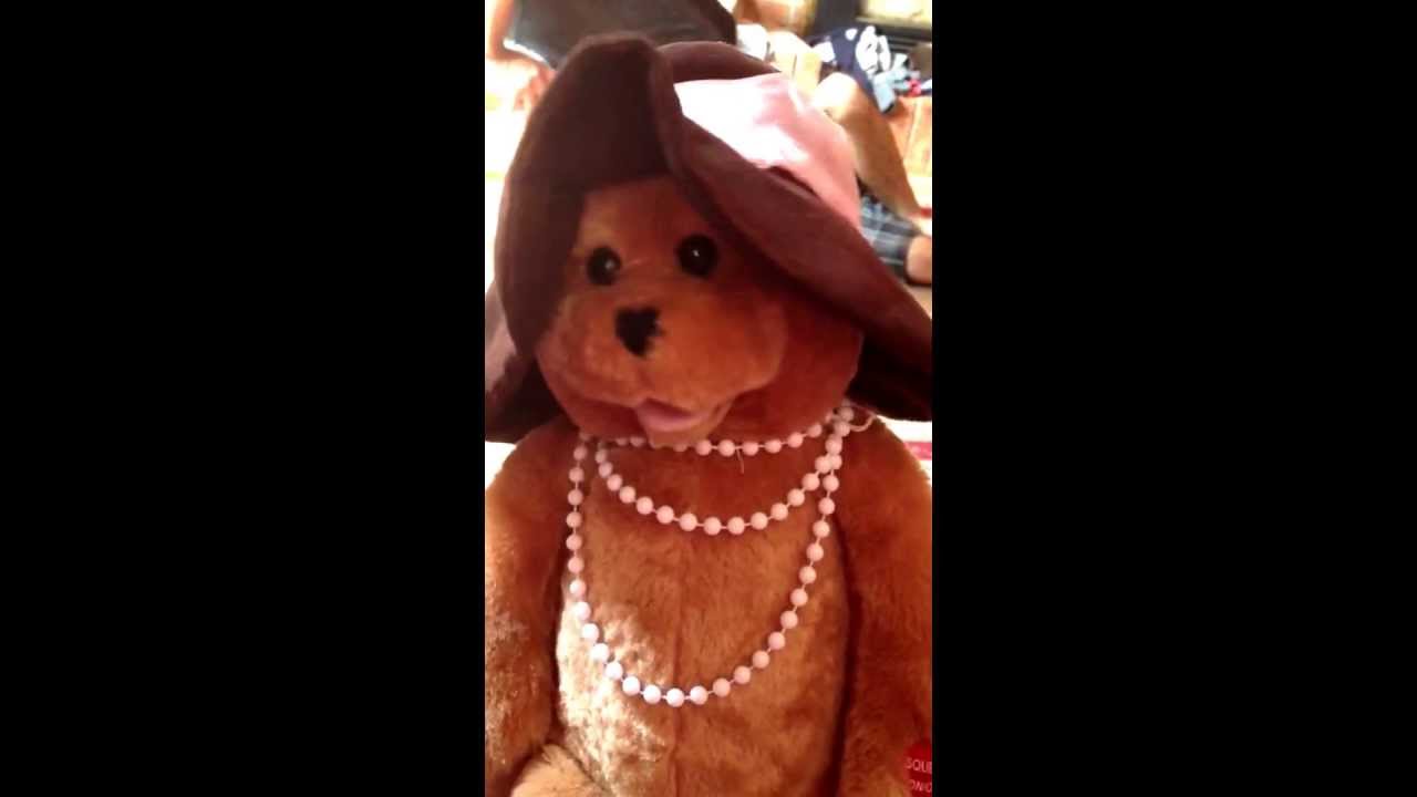 Mrs. Chantilly bear sings a song - YouTube