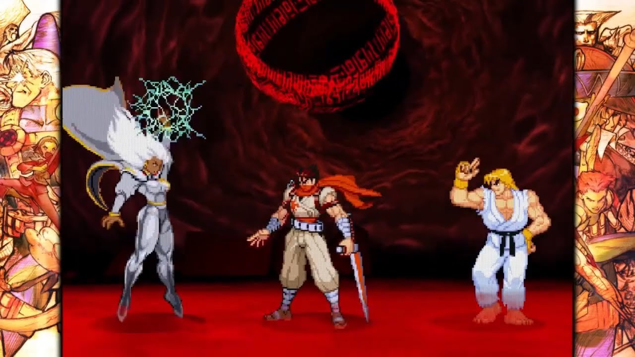 Marvel vs Capcom 2: Ken, Storm, and Strider Hiryu arcade playthrough ...
