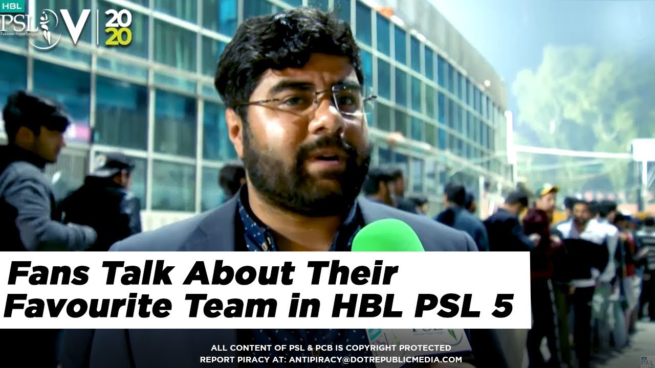 Fans Talk About Their Favourite Team in HBL PSL 5 | 2020 - YouTube