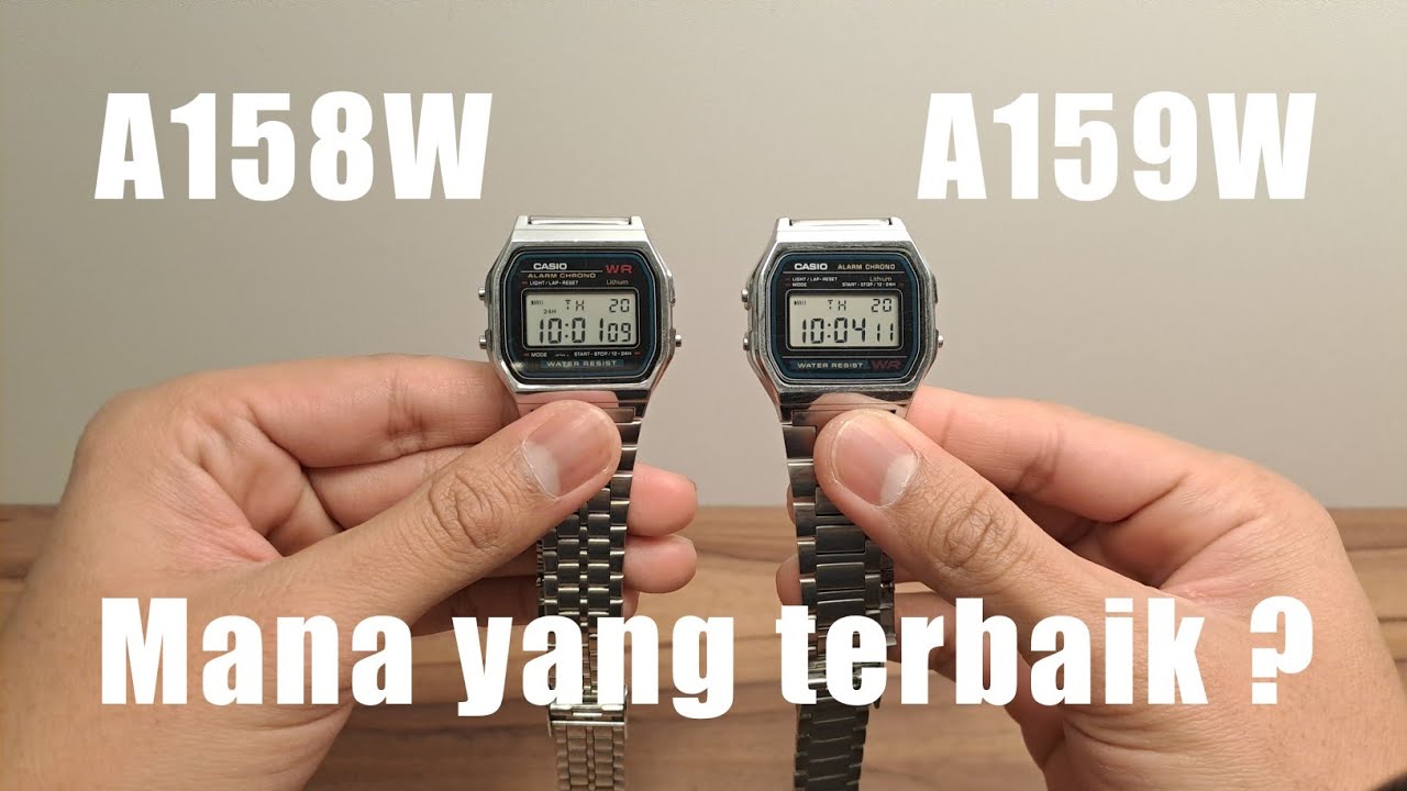 Casio A158W vs Casio A159W (comparison video) - YouTube