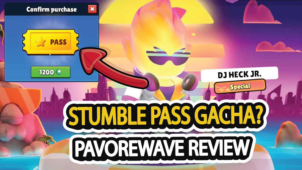 STUMBLE GUYS 1200 GEMS OPEN ALL STUMBLE PASS PAVOREWAVE AND GACHA - YouTube