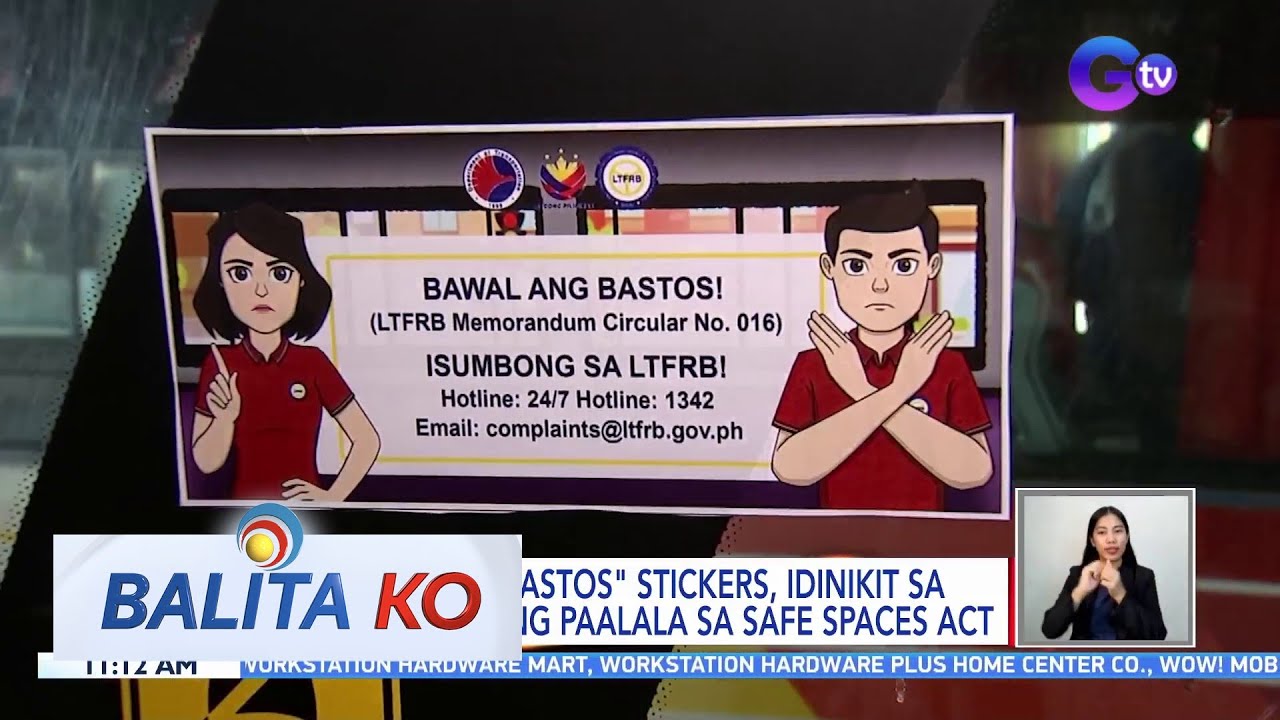 "Bawal ang Bastos" stickers, idinikit sa mga bus bilang paalala sa Safe ...