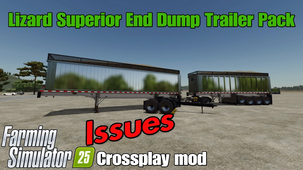 Lizard Superior End Dump Trailer Pack / FS25 crossplay mod - YouTube
