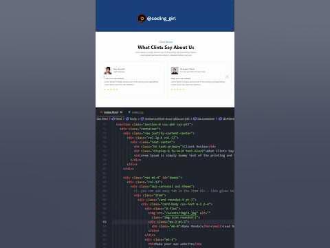 Client Reviews in HTML and CSS #shortvideo #bts #coder #codinglover #like - YouTube