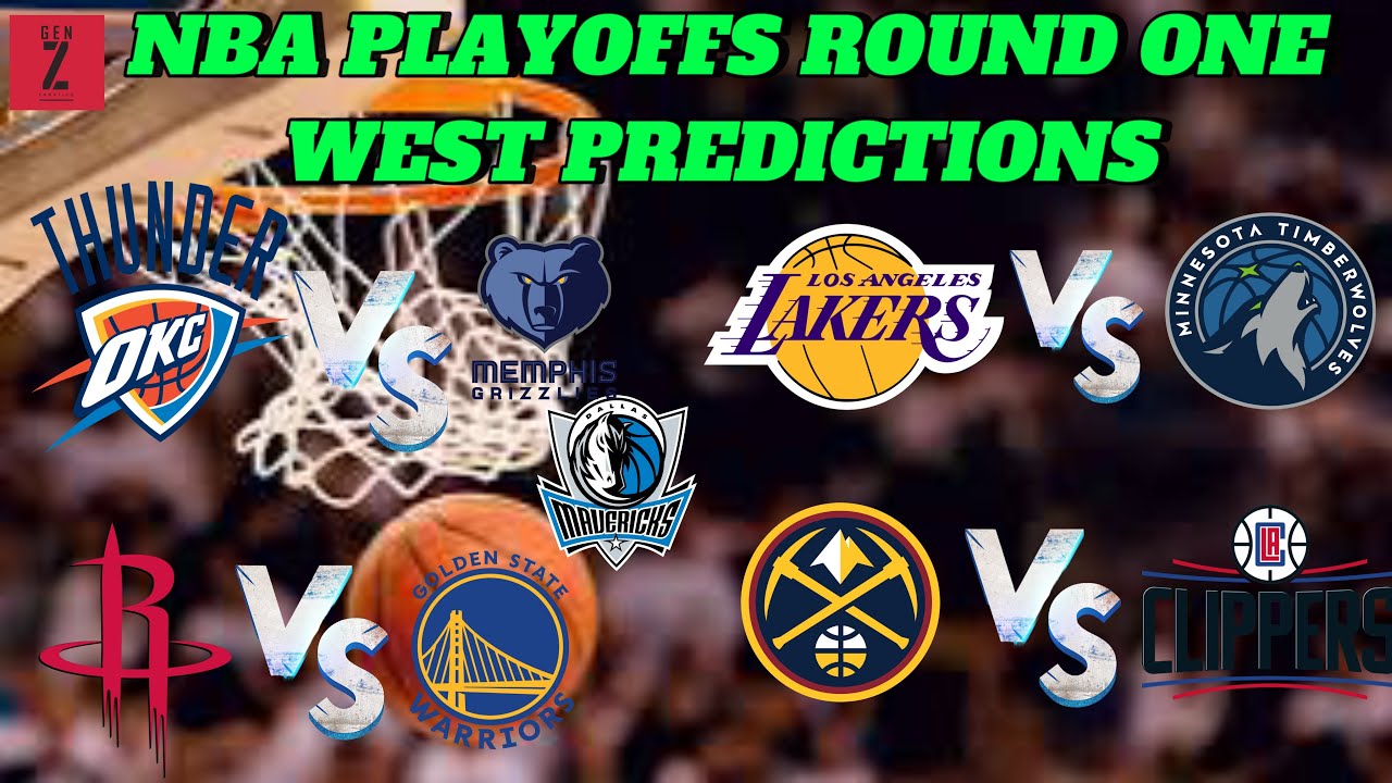 NBA PLAYOFFS ROUND ONE WEST PREDICTIONS (GenZFanatics: E113) #nba # ...