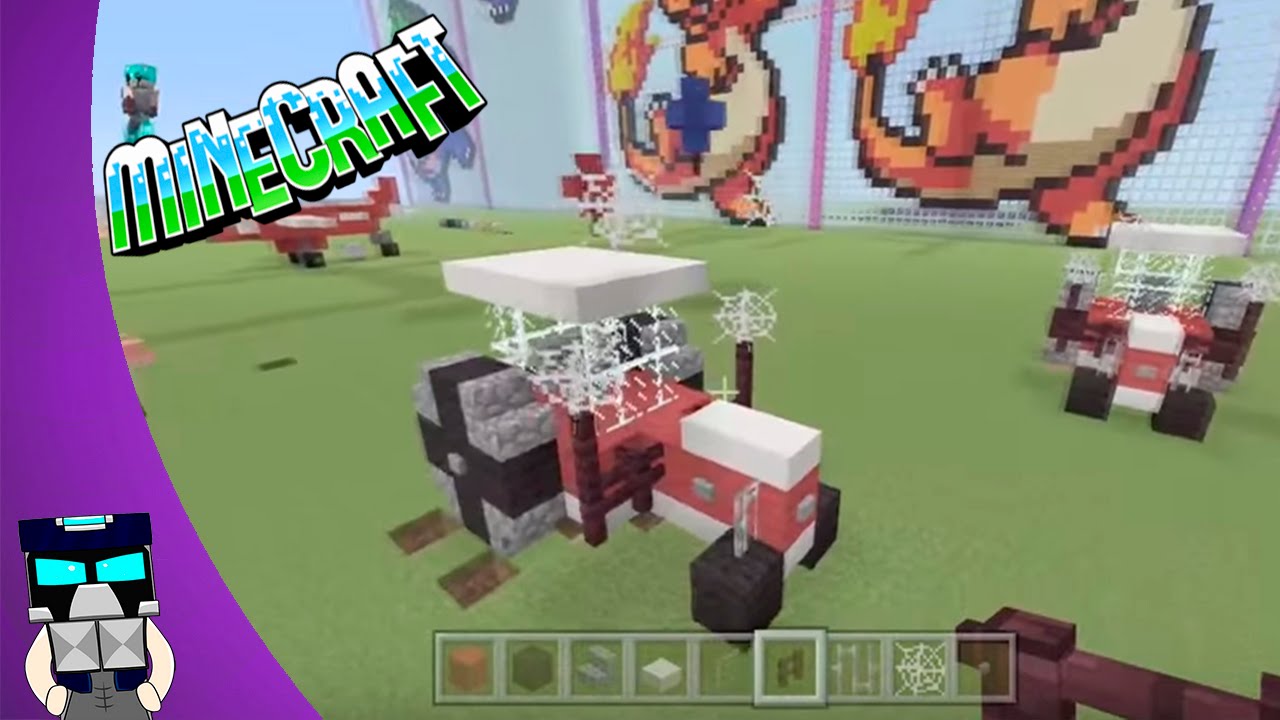 Minecraft: Como hacer Tractor Decoracion Tutorial - YouTube