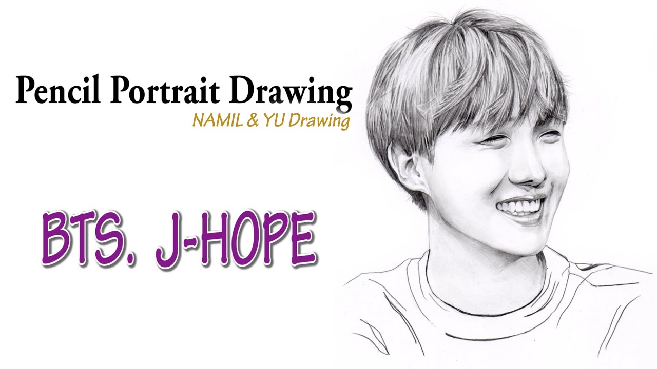 [Pencil Drawing of People] BTS. ,J Hope (Pencil Portrait, Fine Detail ...