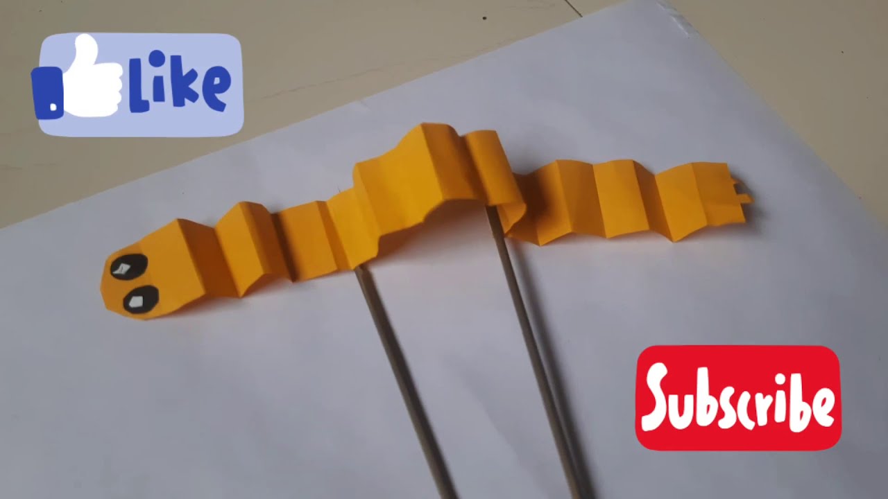 Paper Earthworm/how to make paper Earthworm - YouTube