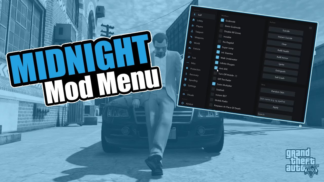 Midnight Mod Menu Showcase | GTA 5 Online - YouTube