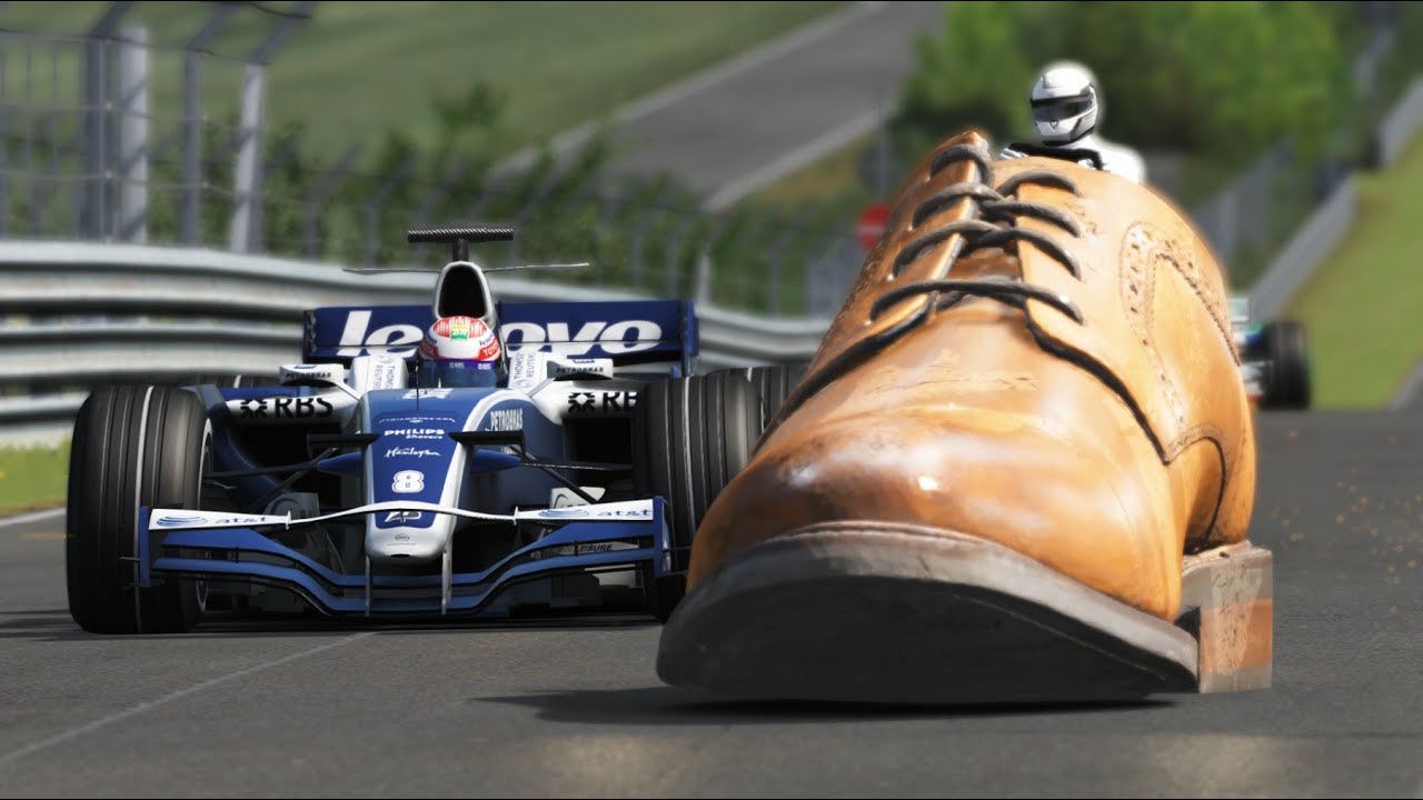 Salvatore Ganacci Shoe Car '69 vs F1 Racing Cars 2008 at Nordschleife ...