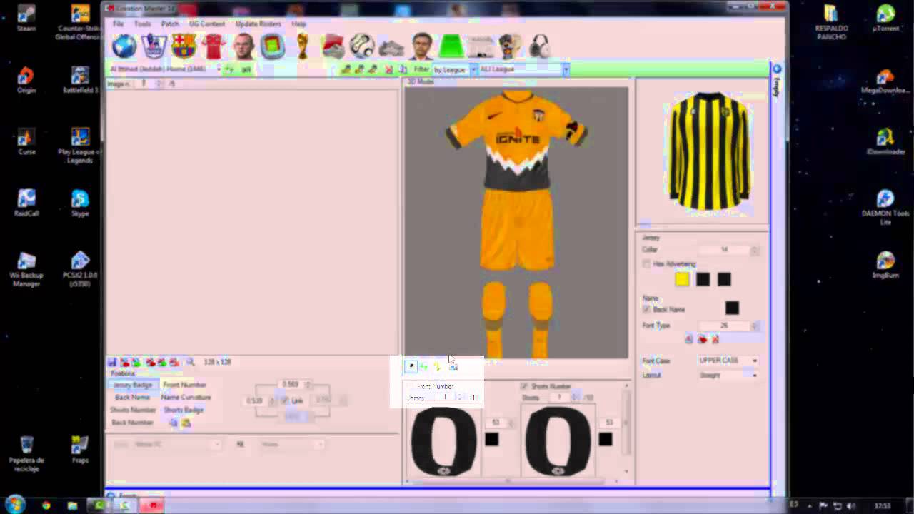 Tutoriales Cambiar Uniformes En Fifa 14 Con Creation Master 14 Youtube