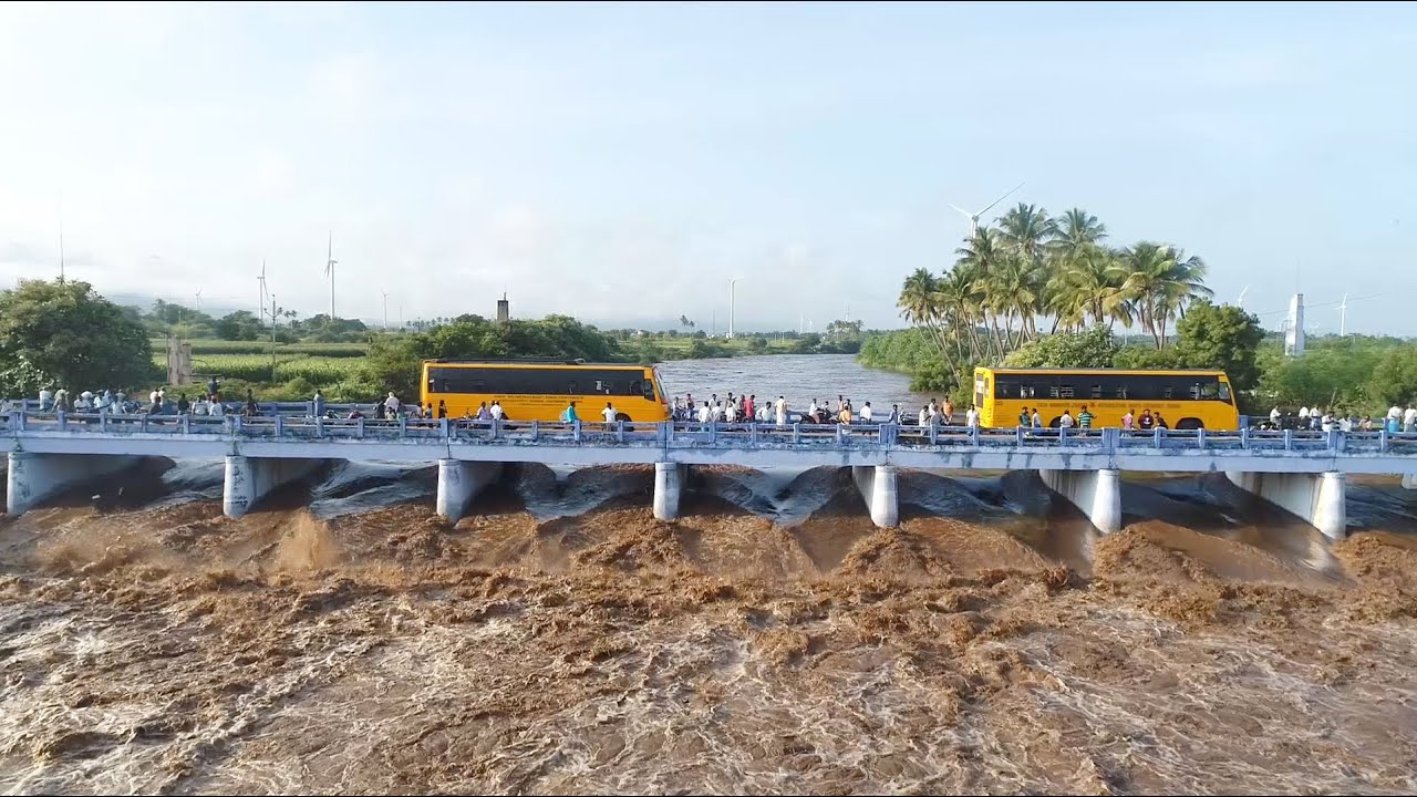 Vaigai River Flood | Aerial view | Drone camera #vision_i - YouTube