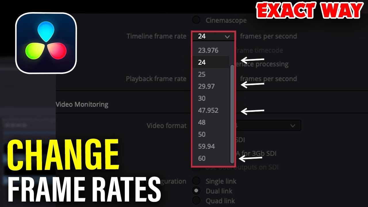 How To Change FRAME RATES In Davinci Resolve | DaVinci Tutorial - YouTube