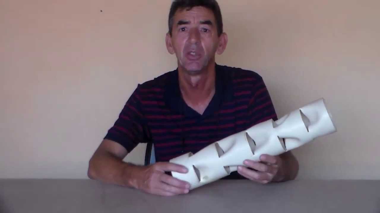como fazer um vaso p\ morangos de cano pvc - YouTube