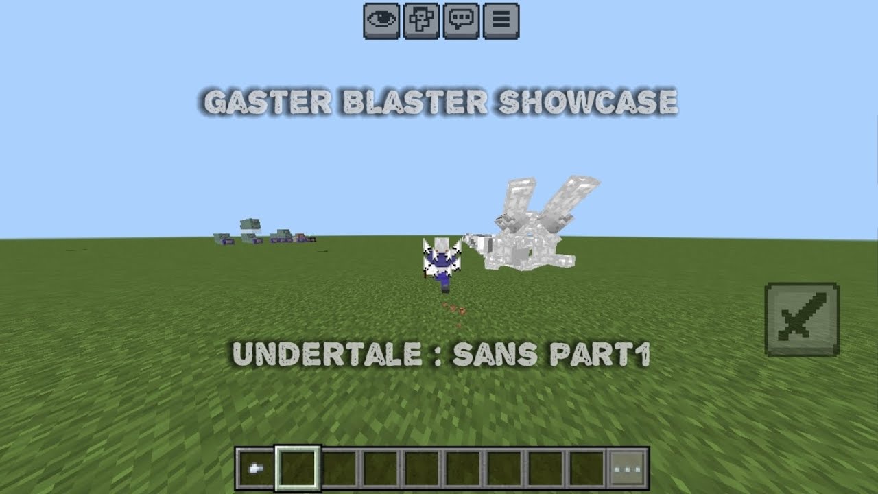 Gaster Blaster Sans Minecraft bedrock command block Showcase - YouTube