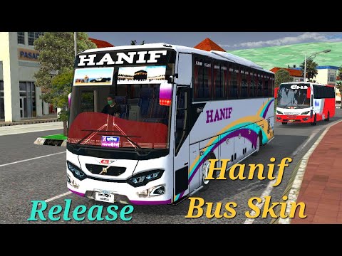 Hanif New Bus Skin 2022 For Bus Simulator Indonesia #bus #gamingvideos Hanif Bus Skin Dawnlod