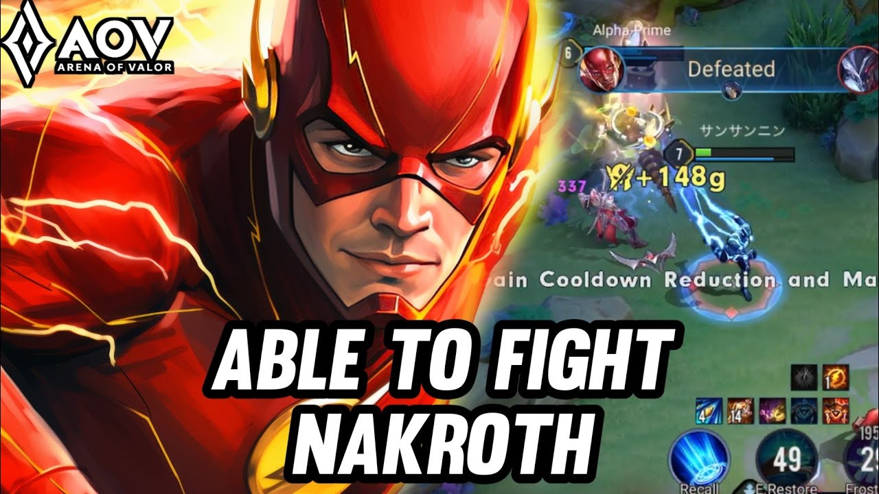 AOV : FLASH GAMEPLAY | THIS HERO CAN FIGHT NAKROTH - ARENA OF VALOR ...