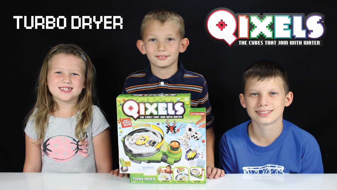 QIXELS TURBO DRYER SET Toy Review - YouTube