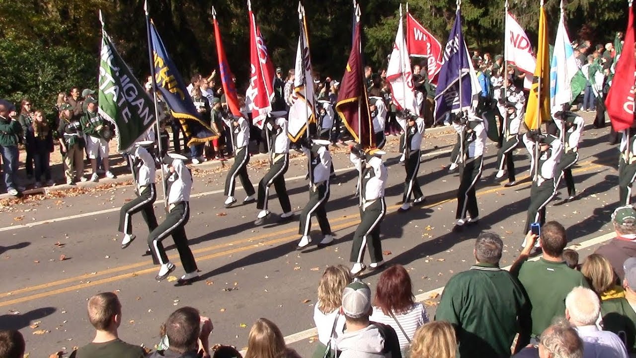 2014 MSU Spartan Marching Band - Series - March to Stadium 10/25/2014 ...