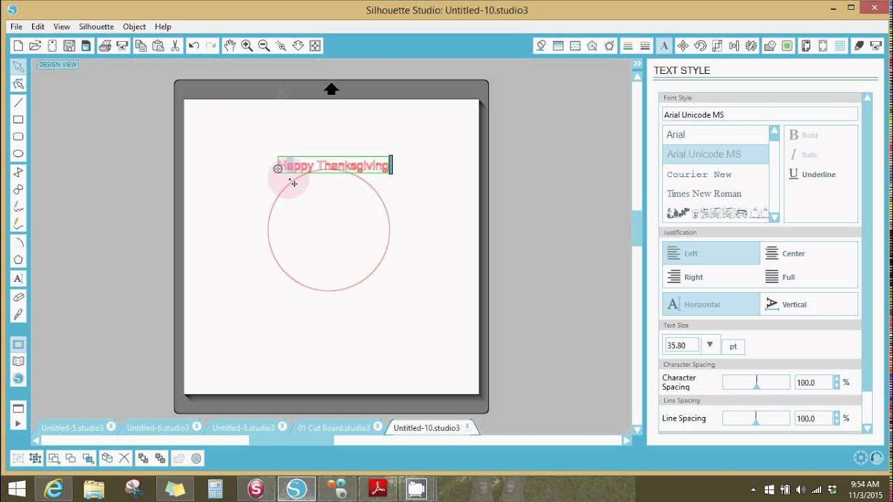 Text to Shape Using Silhouette Cameo - YouTube