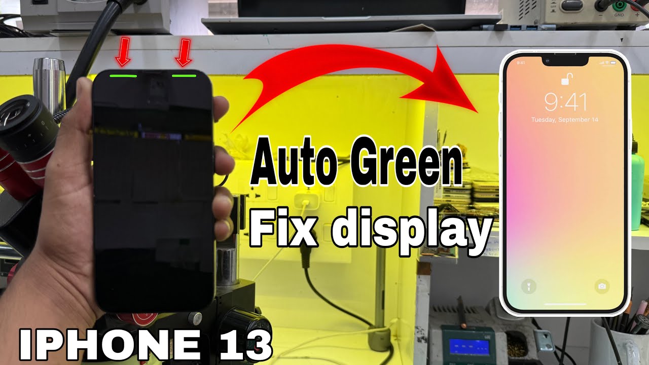 iPhone 13 green display problem fix iPhone 13 Pro Max line - YouTube