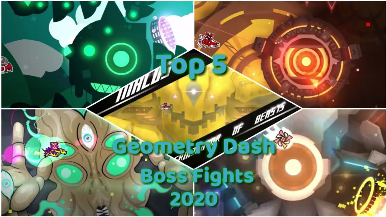 Top 5 Geometry Dash New Boss Fight Levels - YouTube