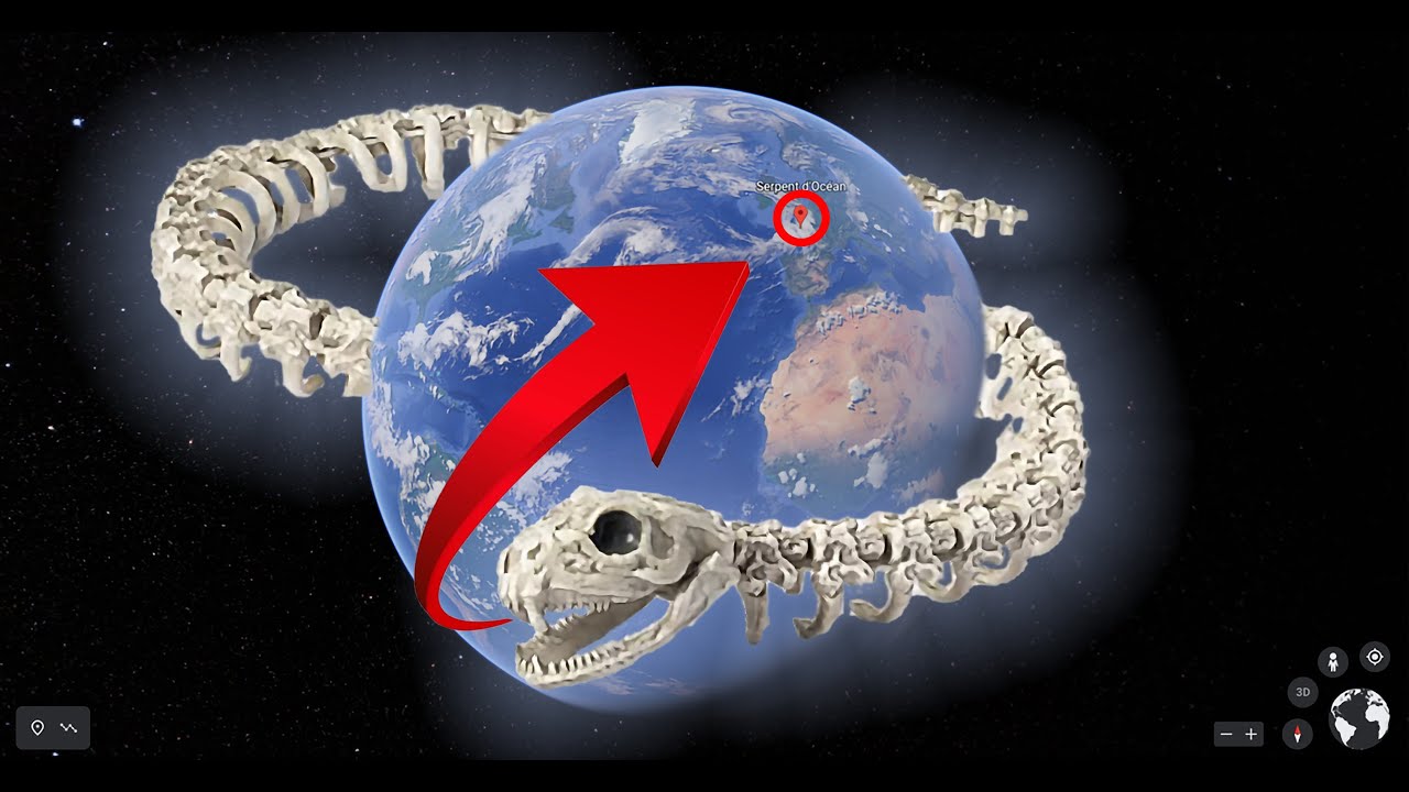Wow ! Giant Snake Skeleton On Google Maps - YouTube