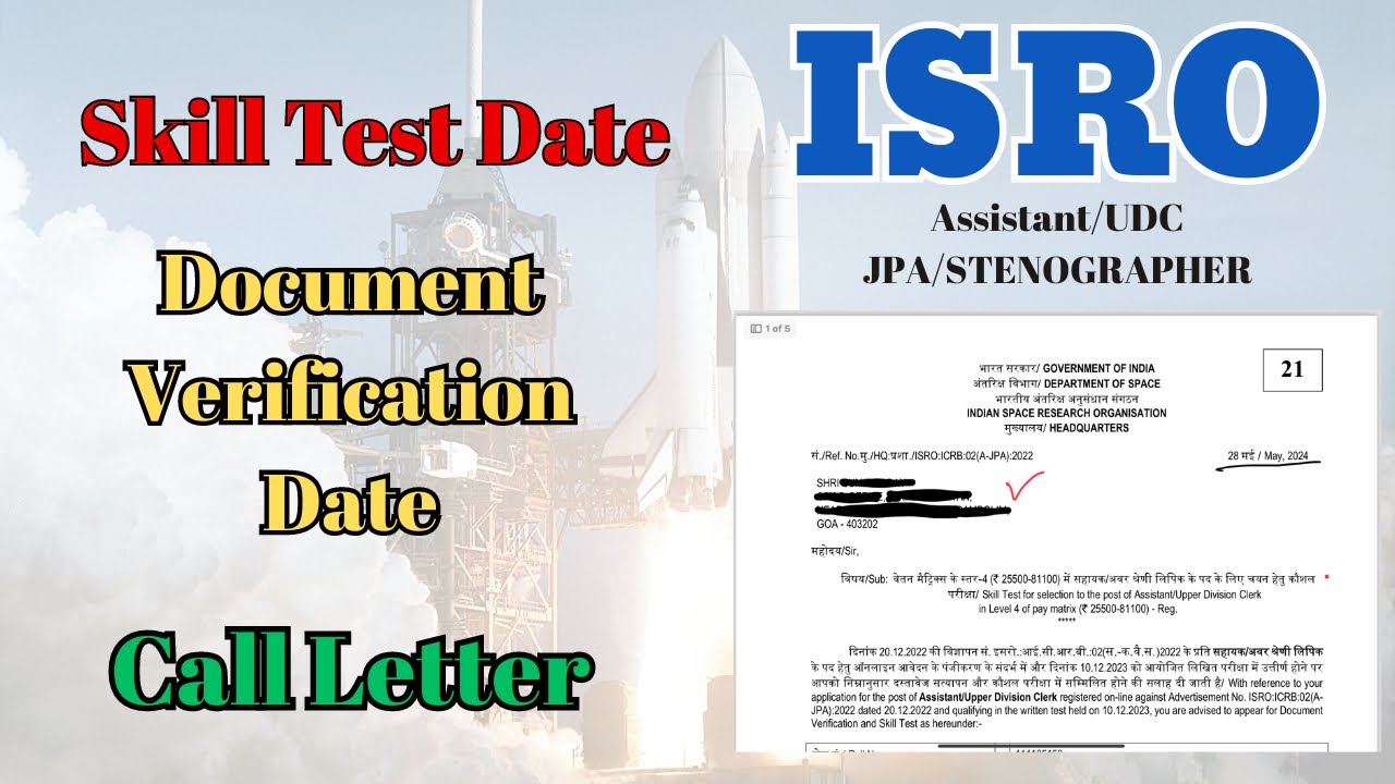 ISRO Assistant, Upper Division Clerk, Junior Personal Assistant ...