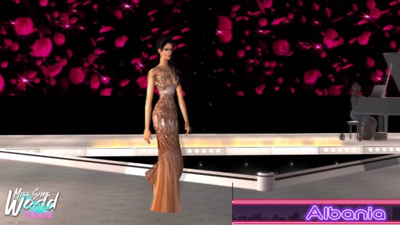 Miss Sims World 2014 - Evening Gown Competition - YouTube