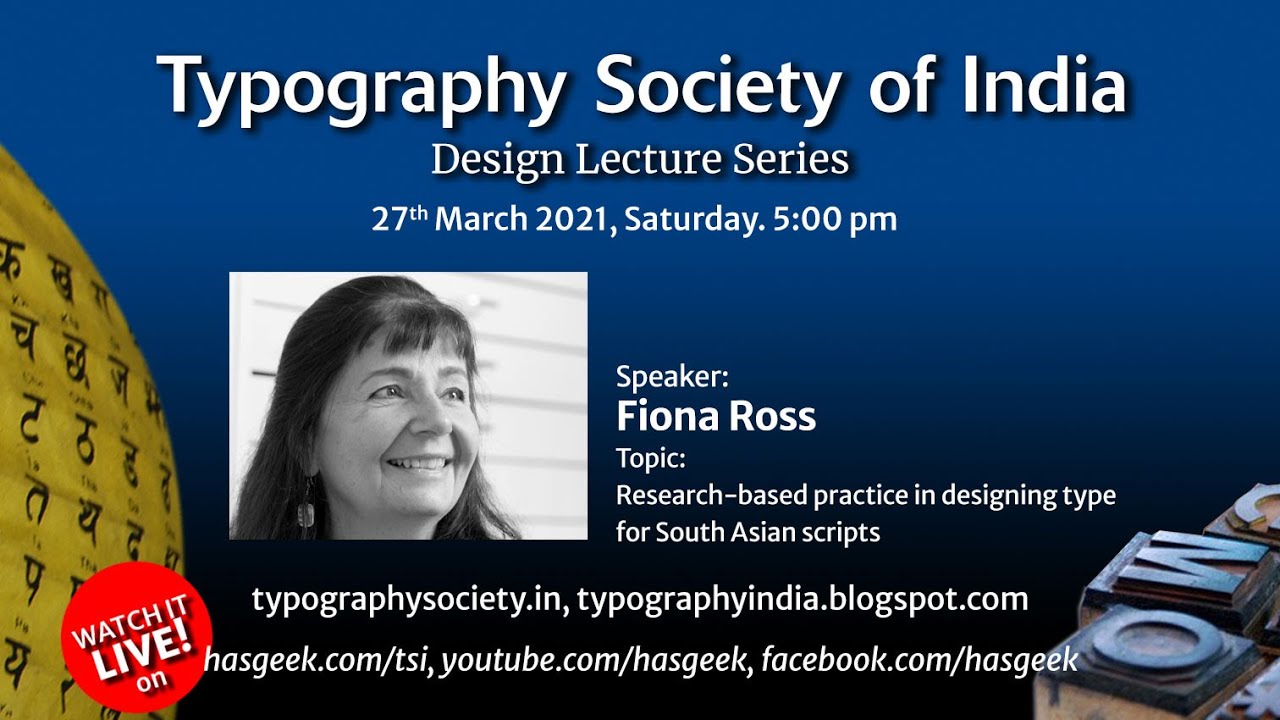Dr Fiona Ross speaks on Research-based practice in designing type for ...