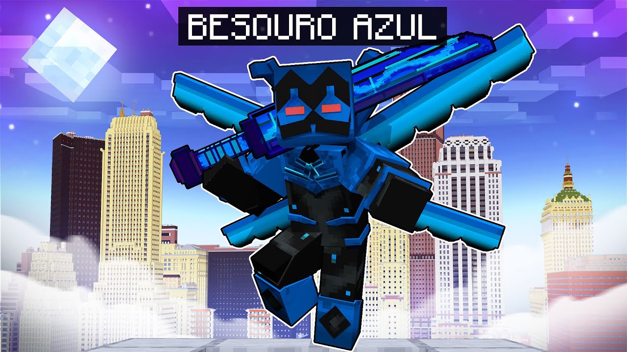 JOGANDO como BESOURO AZUL no Minecraft - YouTube