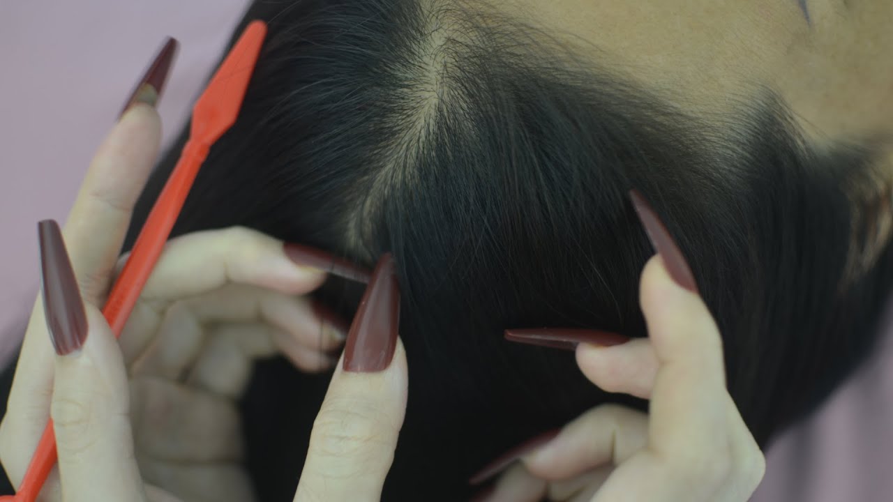 ASMR Nape Tinges, Scalp Check With Tools, Tingles Hair For Rest And ...