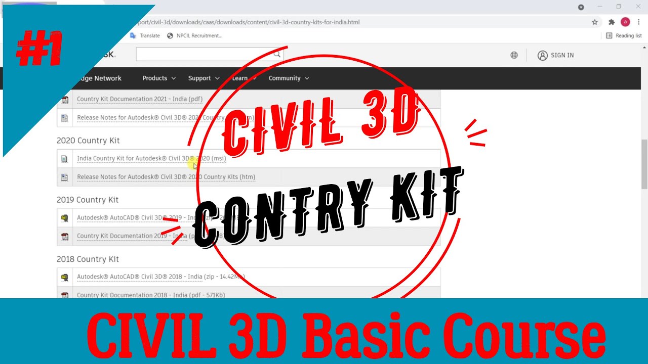 How to add country kit in autocad civil3d 2020 version or how to add ...