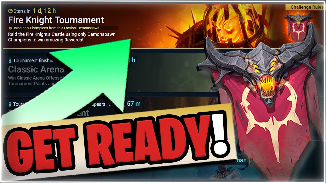 How to PREPARE for Community FIRE KNIGHT Tourney! | RAID Shadow Legends ...