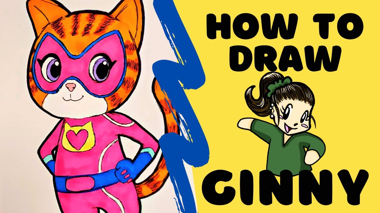HOW TO DRAW - Ginny (Disney's Superkitties) - YouTube