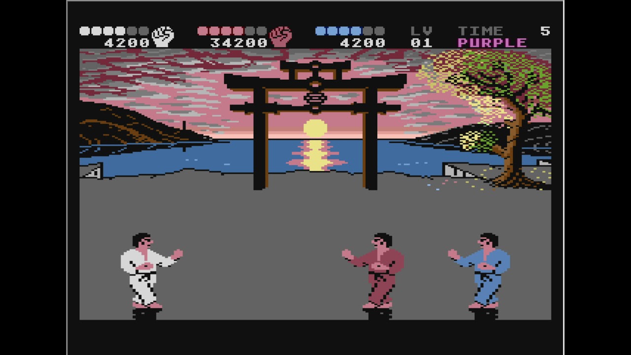 International Karate Plus v092 demo by Pawel Rosowski (atari 8 bit) (No ...