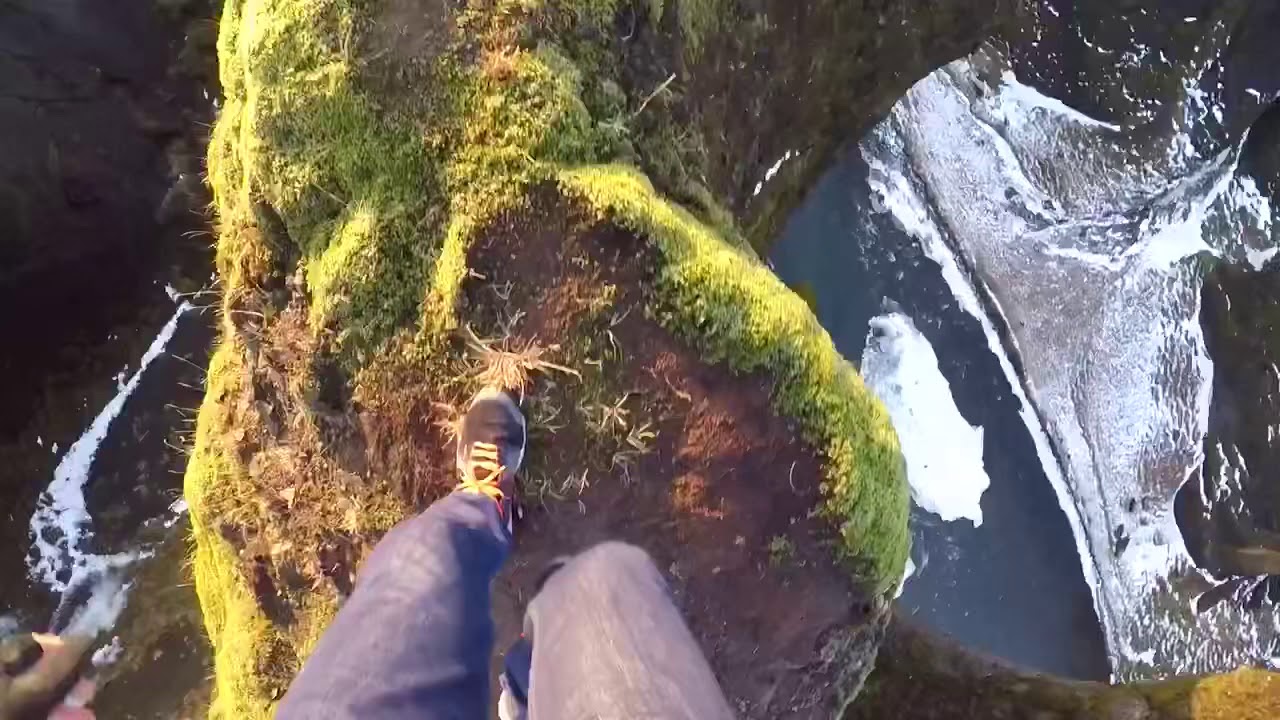 Iceland ledge watch - YouTube