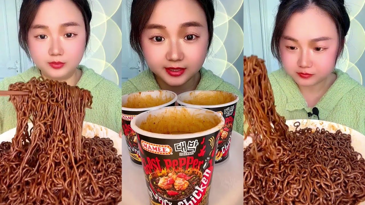 eating noodles flavor spicy special eating food delicious yummy asmr ...
