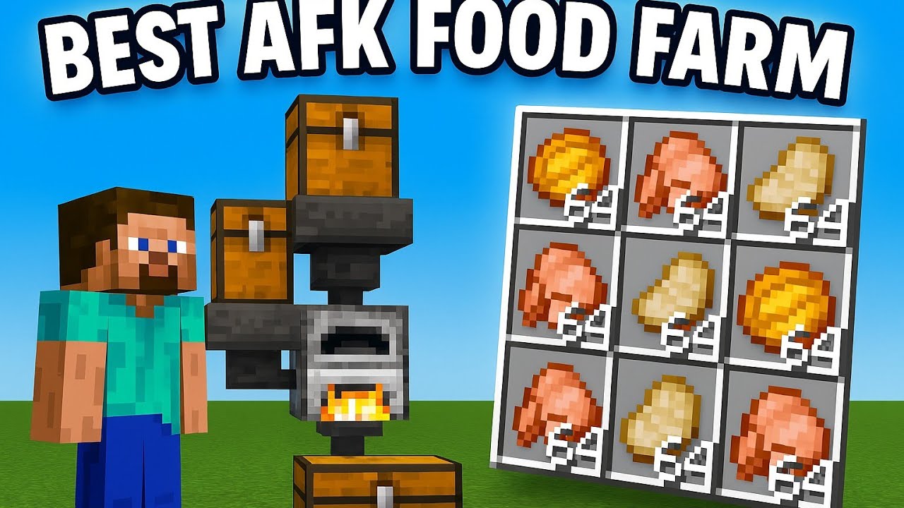 Best AFK Food Farm in Minecraft - Fully Automatic & Easy to Build - YouTube
