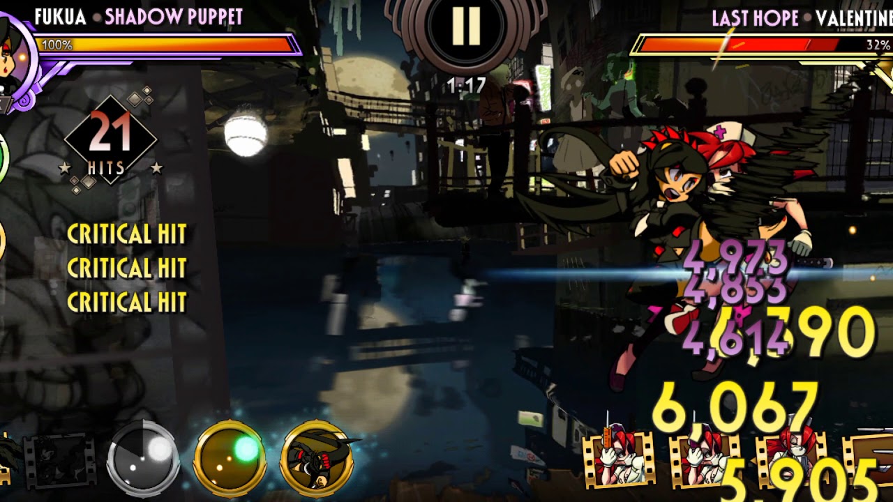 SkullGirls Mobile HD - Shadow Puppet Fukua vs 500% top tier defenders ...